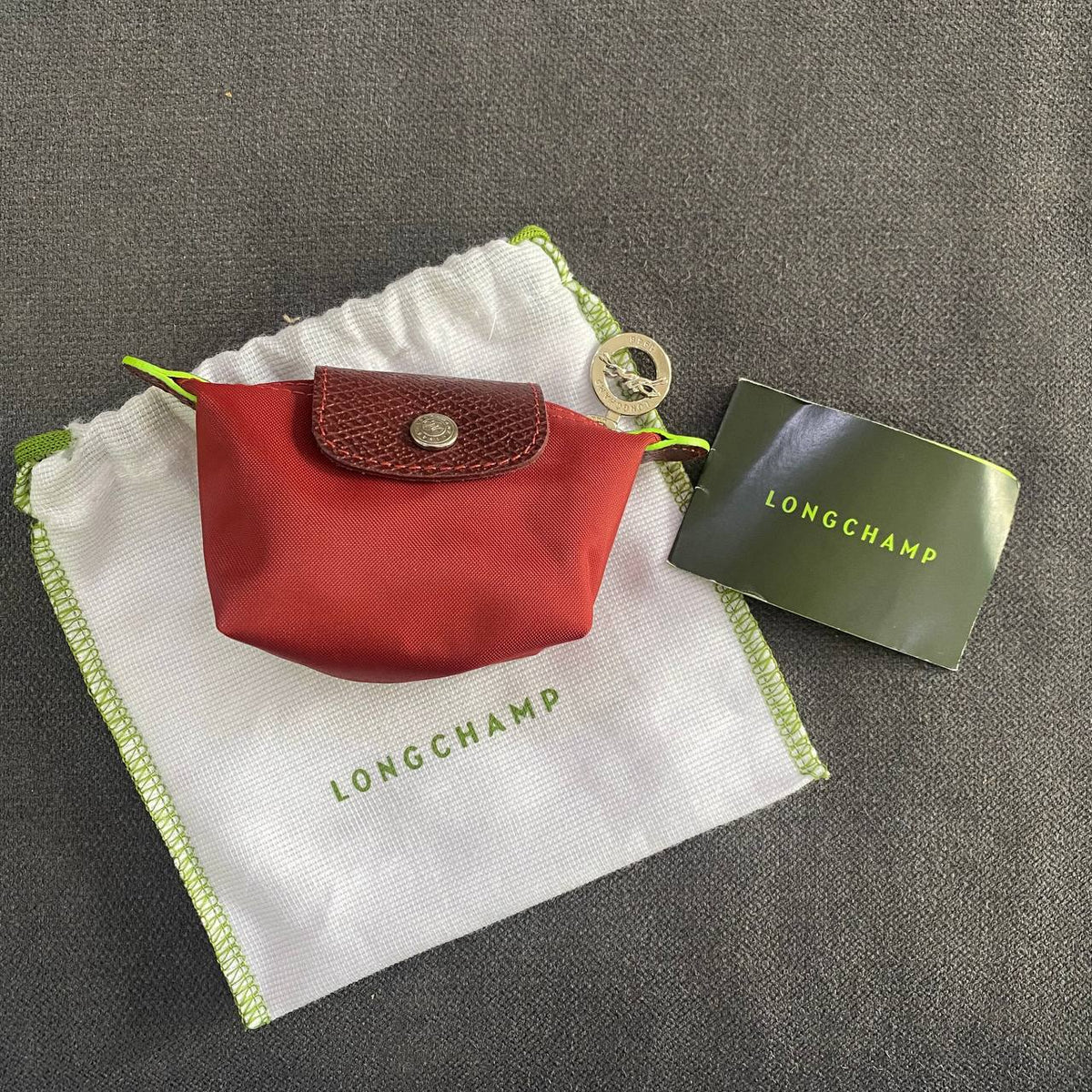 LONGCHAMP MINI COIN POUCH BAG IN DEEP BERRY (GREEN COLLECTION ...